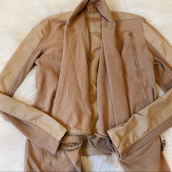 Blank NYC | Jackets & Coats | Blank Nyc Tan Drape Zip Jacket | Poshmark